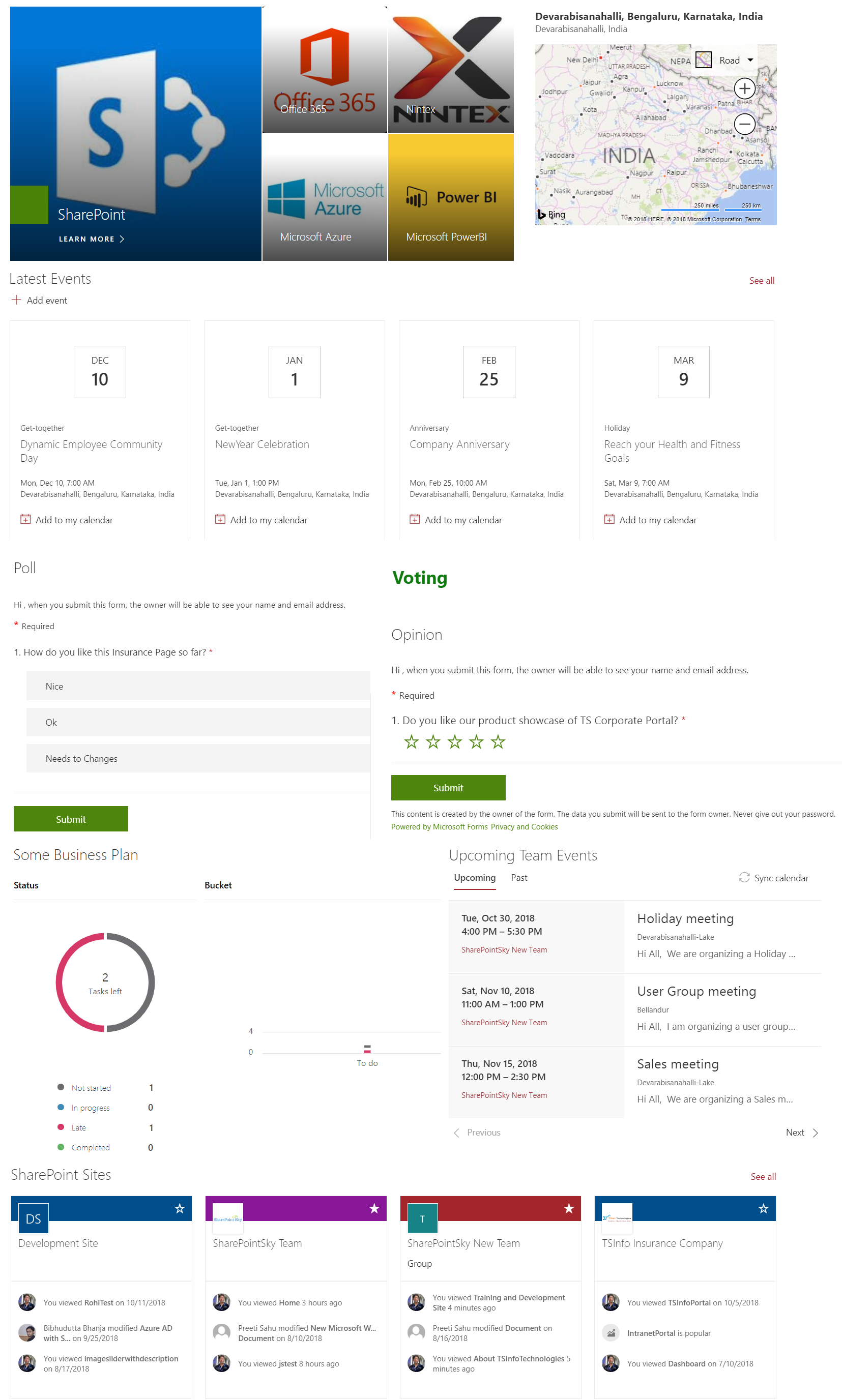 SharePoint Projects and Portals - TSInfo Technologies